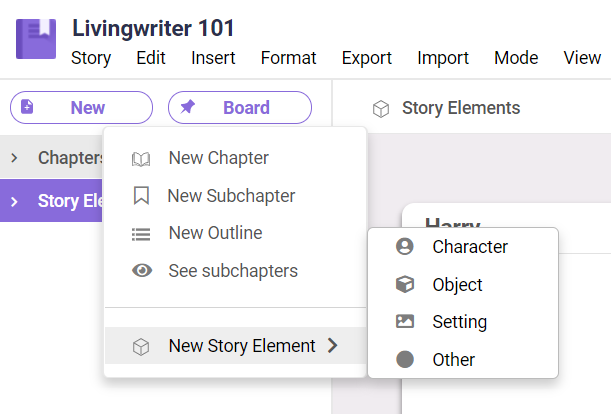 Adding Story Elements - LivingWriter Writing Blog